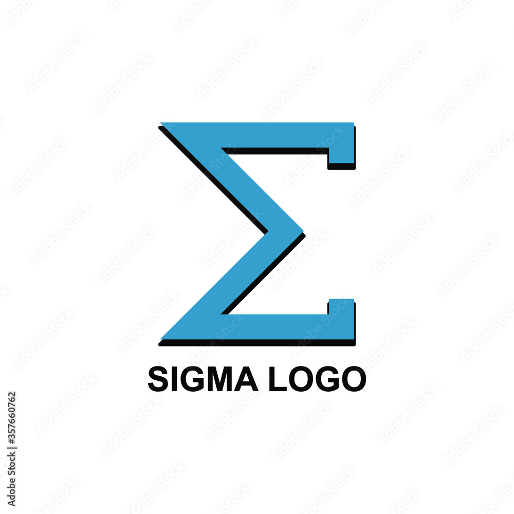 sigma formula sign icon logo isolated white Stock Vector | Adobe Stock