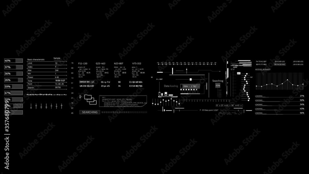 Stockvideo PNG Alpha.HUD infographic Sci Fi elements.Futuristic ...