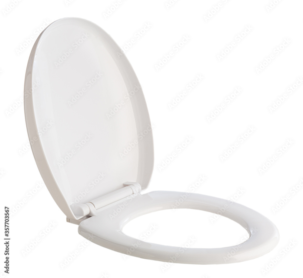 Open and cut-out white toilet seat Stock Photo | Adobe Stock