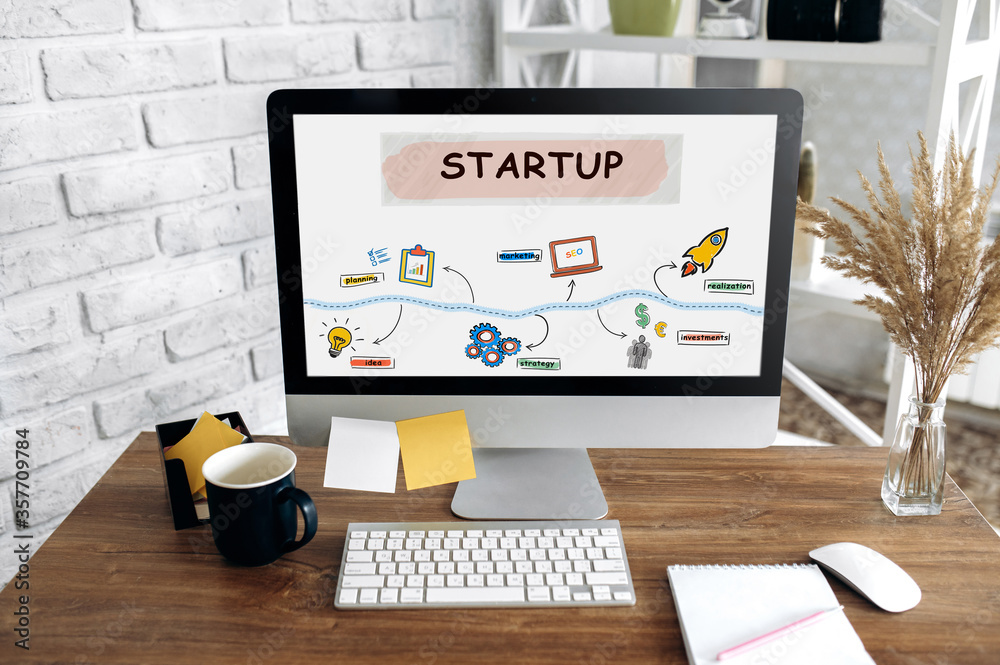 Foto de Planning a new startup. Key components of a successful modern ...