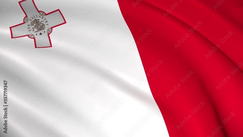 Vidéo Stock Malta National Flag - 4K seamless loop animation of the ...