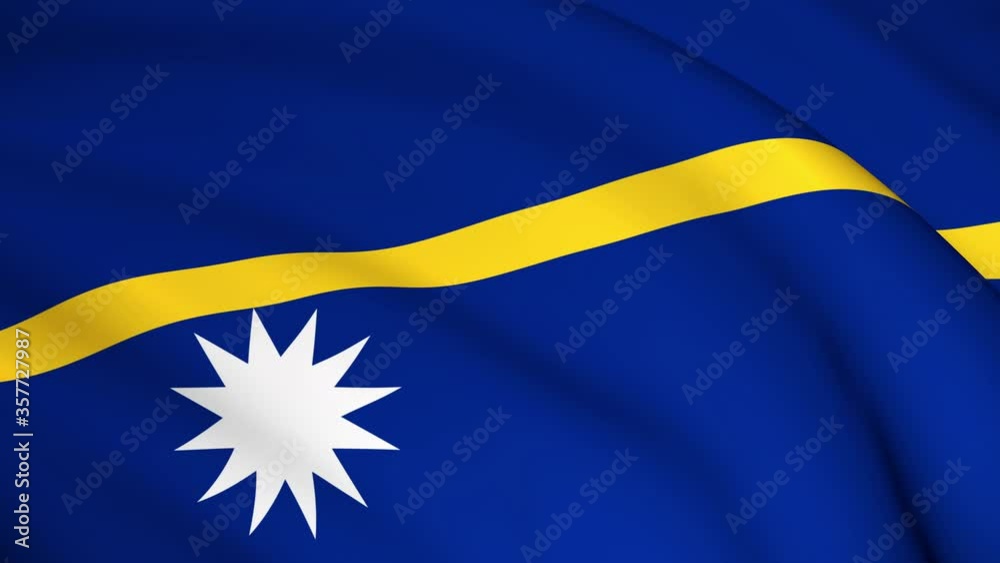 Vidéo Stock Nauru National Flag - 4K seamless loop animation of the Nauruan flag. Highly ...