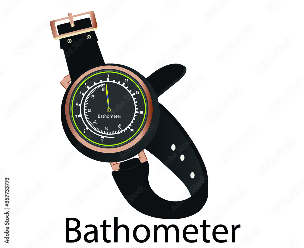 physics lesson pressure subject. bathometer. diver bathometer. water ...