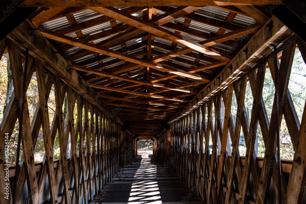 Town Lattice Truss Design in covered bridge Stock Photo | Adobe Stock