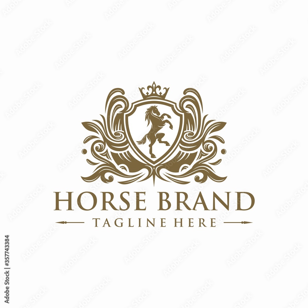 Horse brand logo design vector template Stock Vector | Adobe Stock