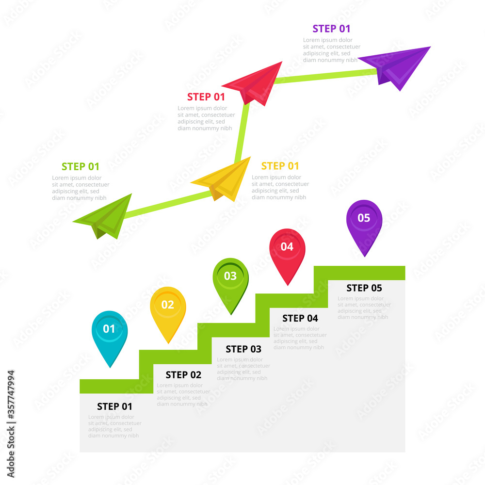 Milestone, timeline templates Stock Vector | Adobe Stock
