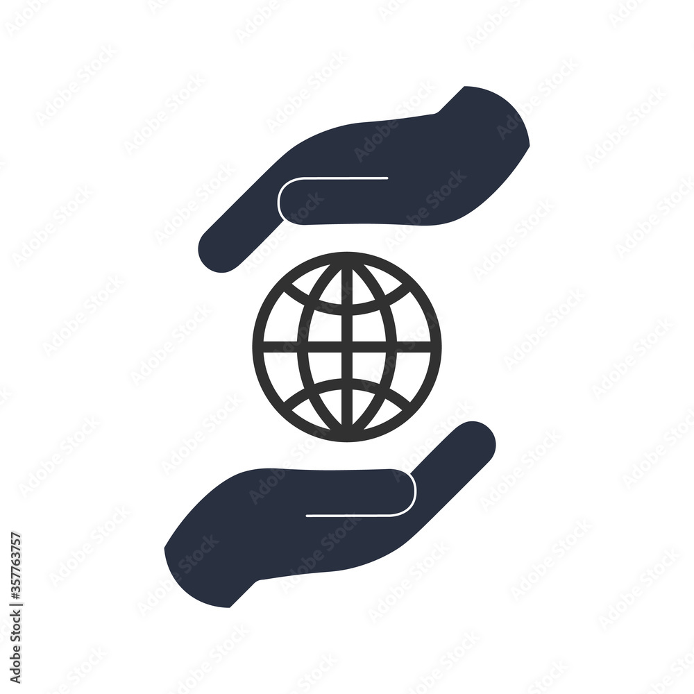 hands holding globe icon, earth symbol. Stock vector illustration ... hands holding globe icon, earth symbol. Stock vector illustration ...
