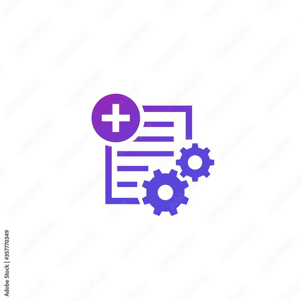 add new project icon on white Stock Vector | Adobe Stock