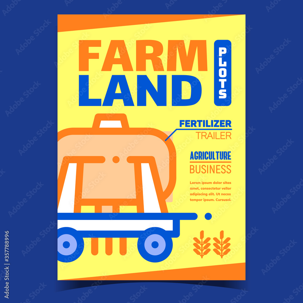 Vetor de Farmland Plots Creative Promotional Banner Vector. Farmland ...