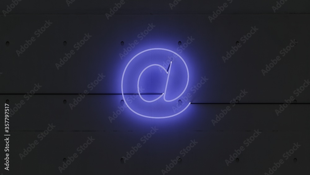 Símbolo arroba azul. Stock Photo | Adobe Stock