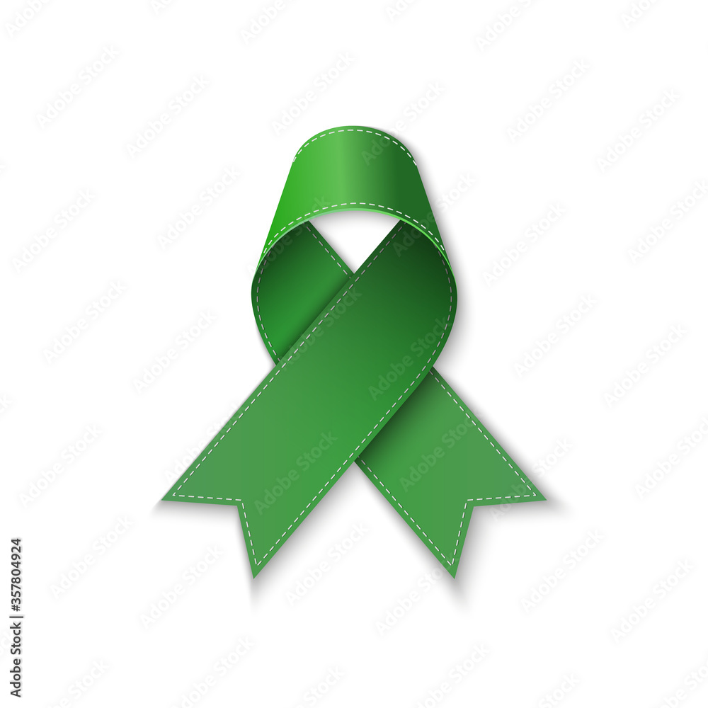 Kelly Green ribbon symbol Vector ill Stock Vector | Adobe Stock