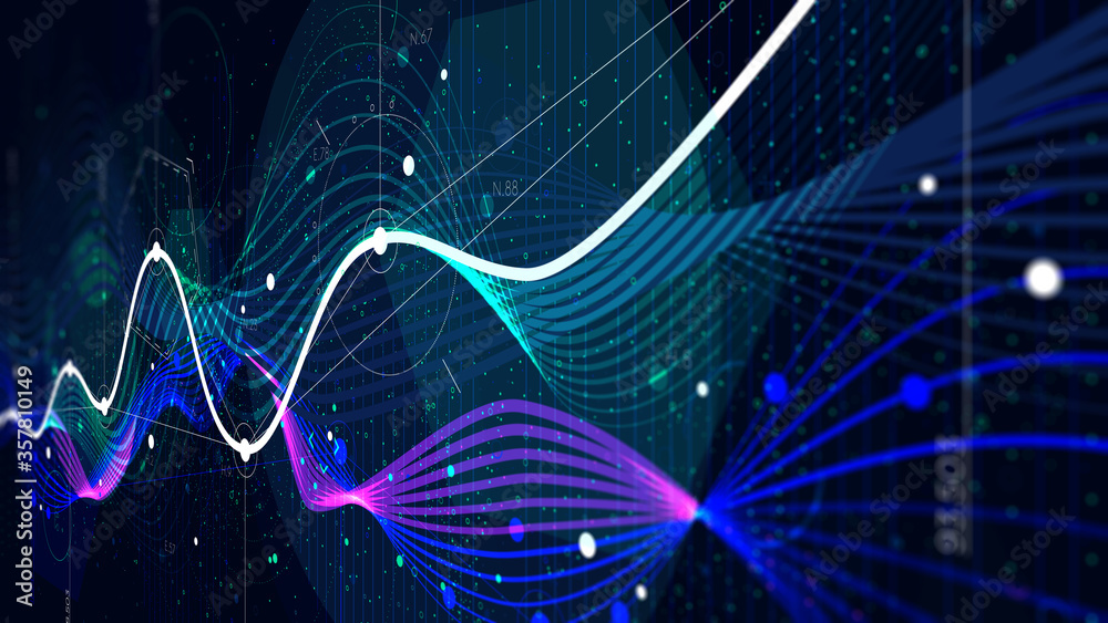 Statistics big data, analytical indicator sci-fi abstract background ...