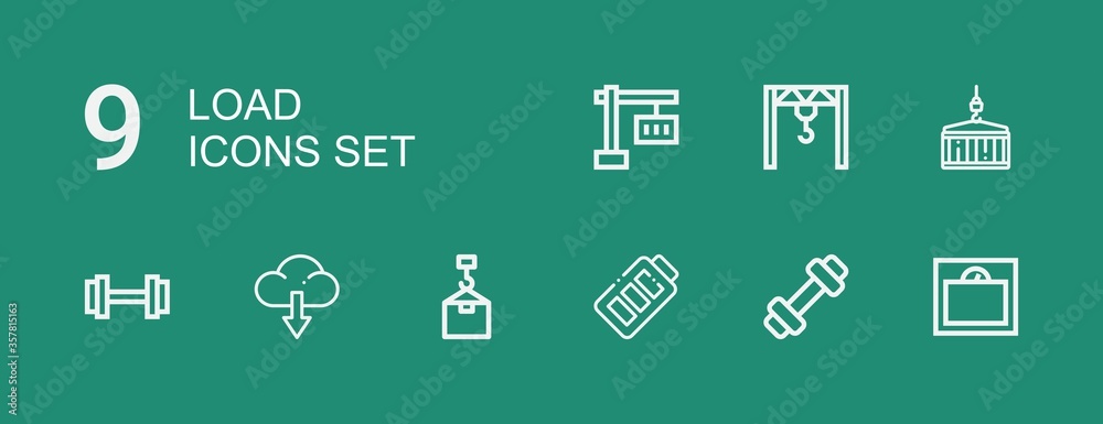 Editable 9 load icons for web and mobile Stock Vector | Adobe Stock