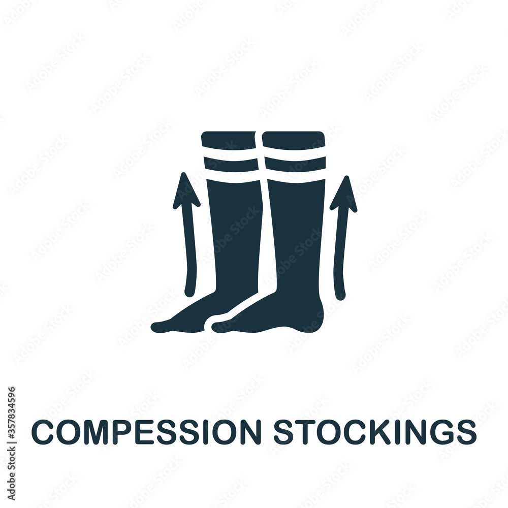 Compression Stockings icon. Simple element from trauma rehabilitation ...