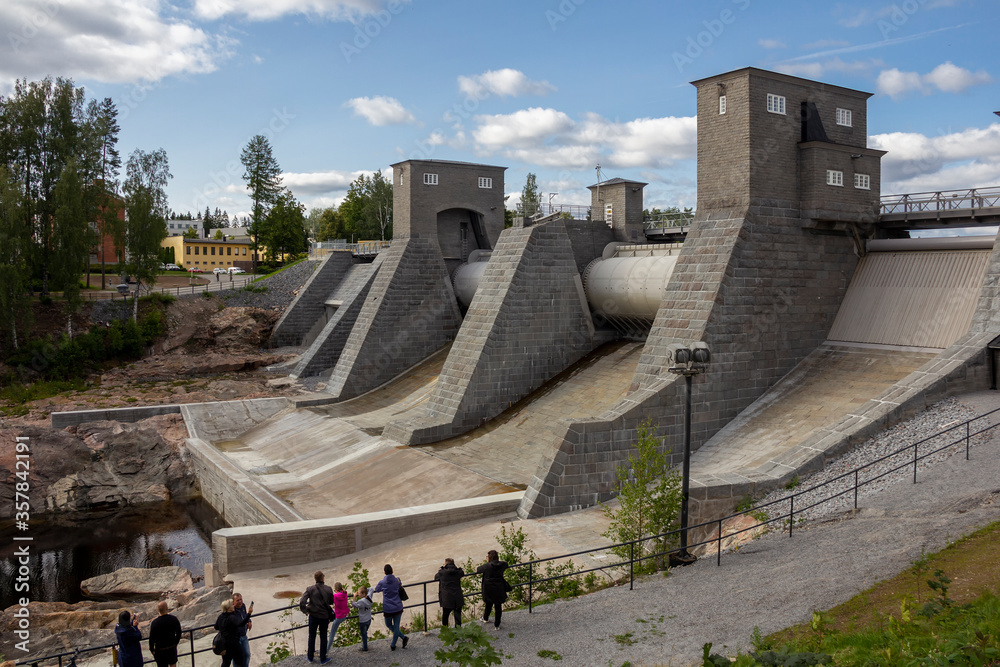 The Imatra Rapids (Imatrankoski) on the Vuoksa River in Imatra ...