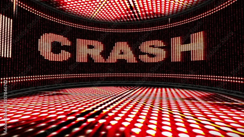 SYSTEM CRASH Text and Abstract Crazy Lights Bulb Animation, Rendering ...