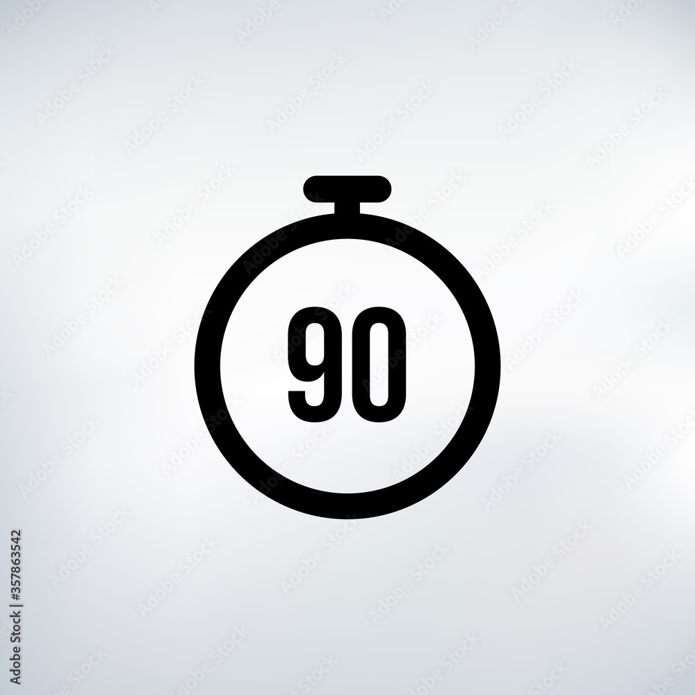 90 seconds Countdown Timer icon set. time interval icons. Stopwatch and ...
