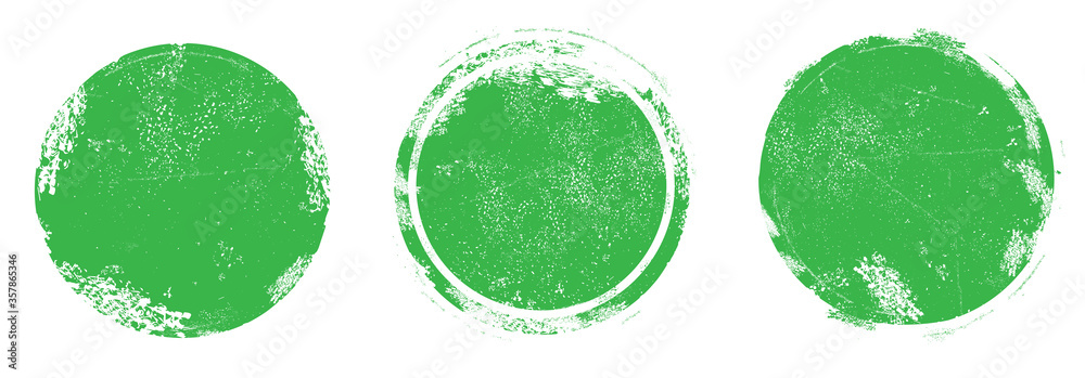 Circle grunge stamp set. Round vector isolated on white background ...
