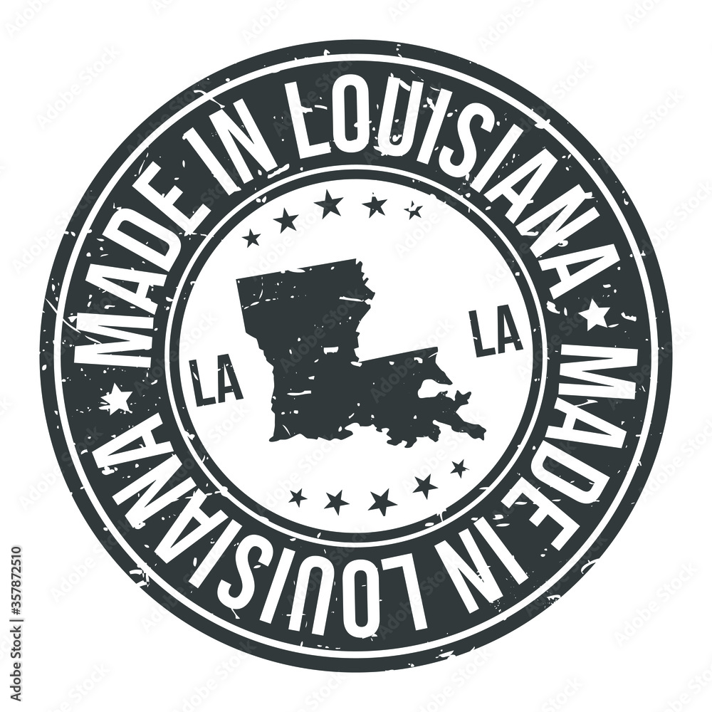 Made in Louisiana State USA Quality Original Stamp Design Vector Art ...