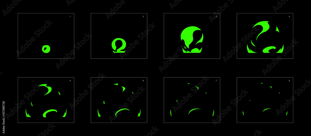 liquid explosion effect. Explosion Animation effect. Animation Sprite ...