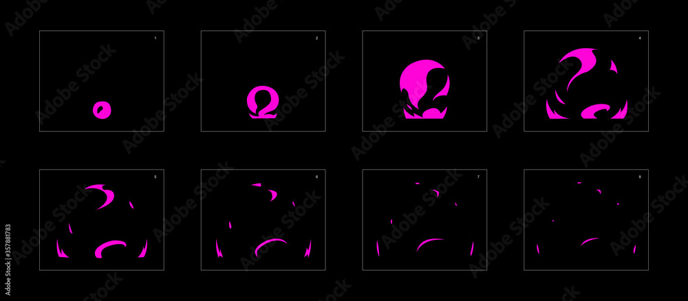 Poison explosion effect. Explosion Animation effect. Animation Sprite ...