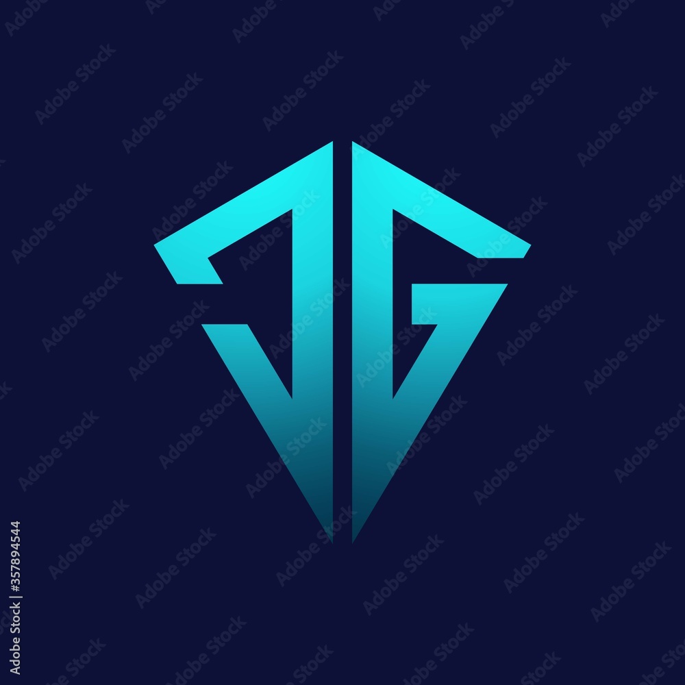 JG initial logo monogram designs modern templates Stock Vector | Adobe ...