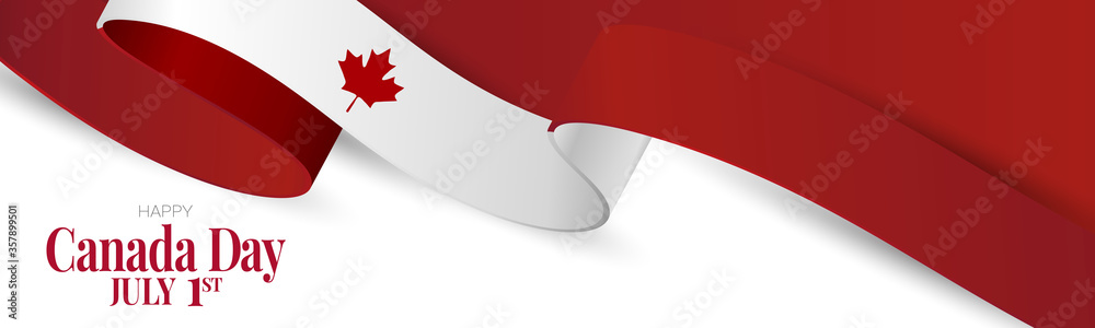 Canada day banner or header background. July 1 national holiday ...