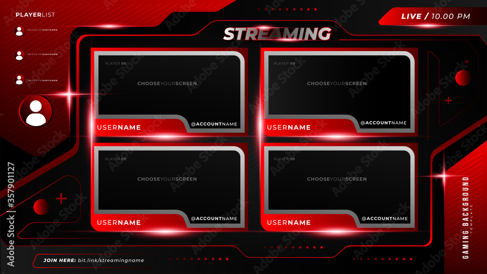 Abstract Futuristic Gaming Background for Multiple twitch live ...