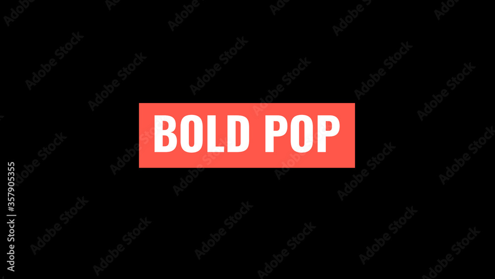 Bold Pop Title Stock Template | Adobe Stock