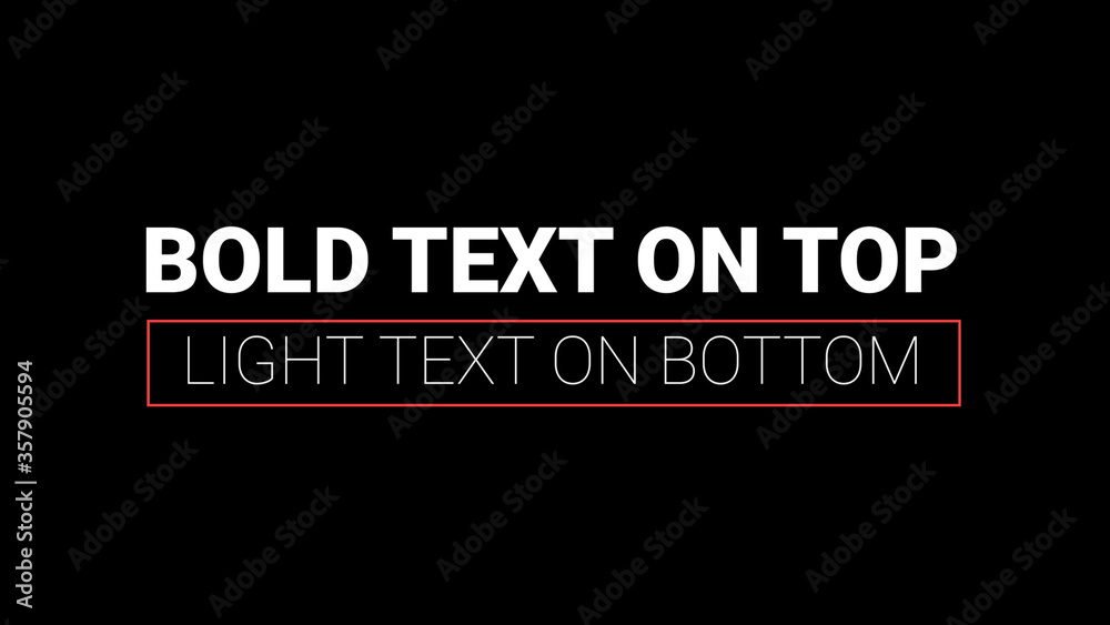 Bold and Light Text Title Stock Template | Adobe Stock