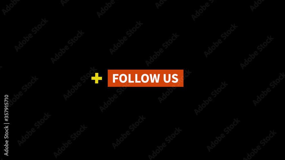 Plus Follow Us Title Stock Template | Adobe Stock