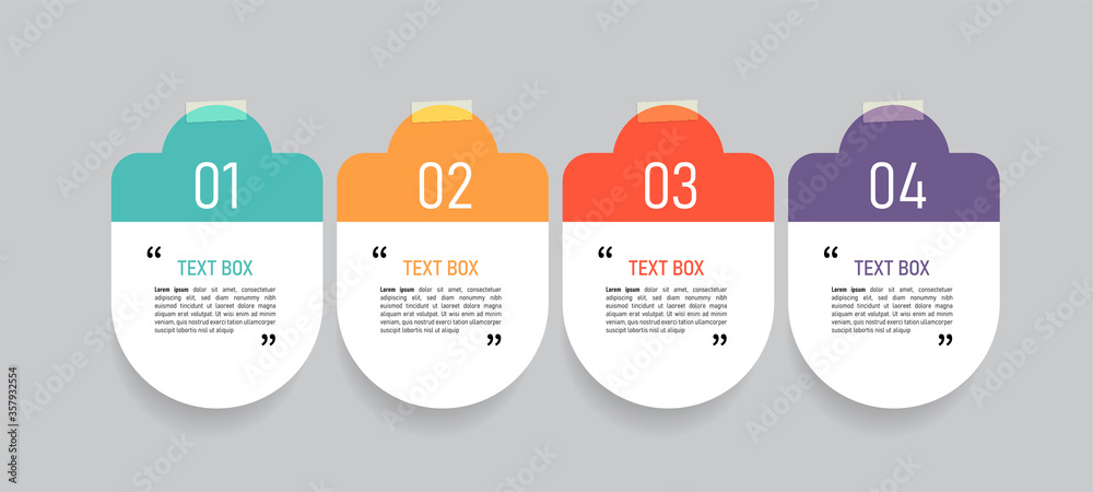 Text box design with note papers. Stock Vector | Adobe Stock