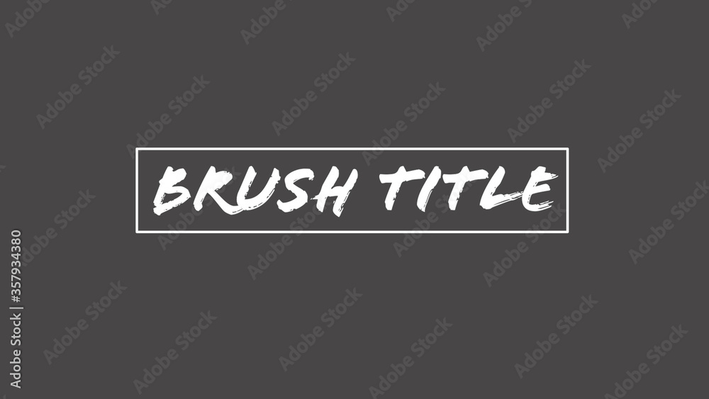 Brush Title Stock Template | Adobe Stock
