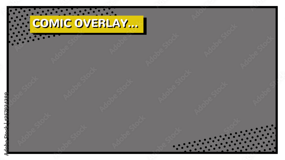 Comic Frame Title Overlay Stock Template | Adobe Stock