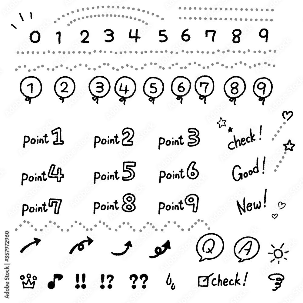 Black color hand drawing of number and symbol on blue background Stock ...