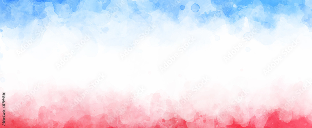 July 4th background, red white and blue colors with soft faded ...