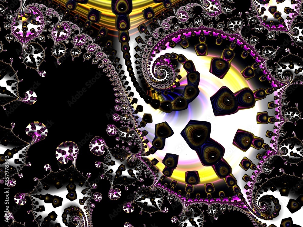 Fractal a never-ending pattern. Abstract Video Computer generated ...