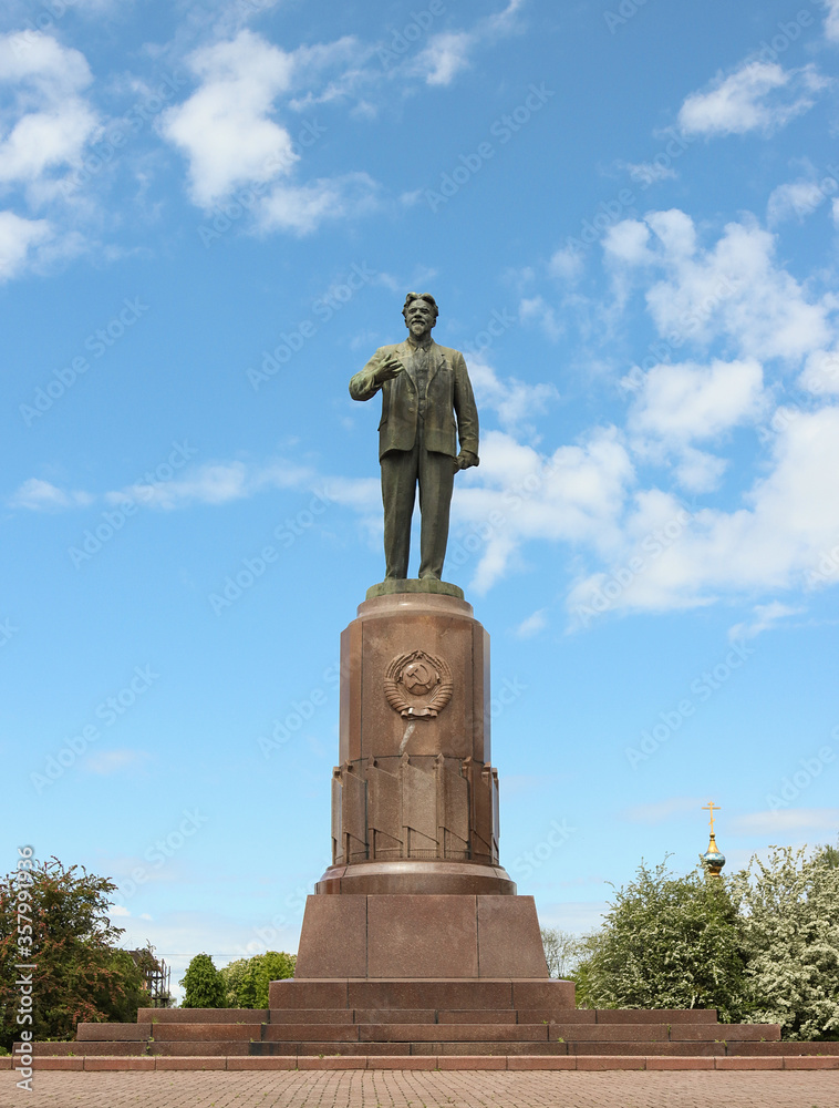 The monument to M. I. Kalinin was erected in 1950 at the station square ...