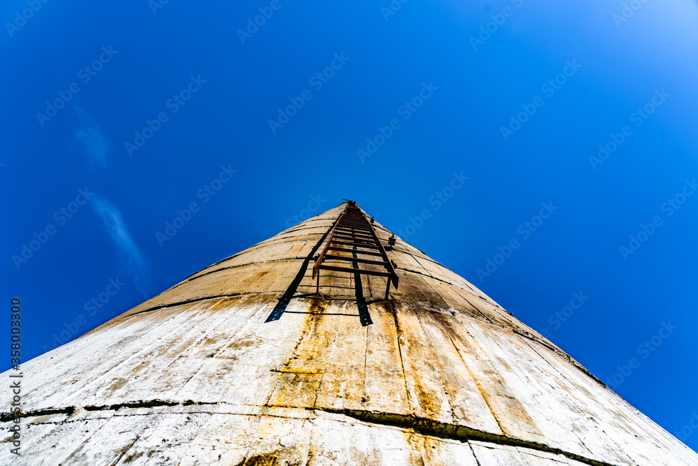 old Japanese concrete pipe of the Karafuto era on Sakhalin Stock Photo ...