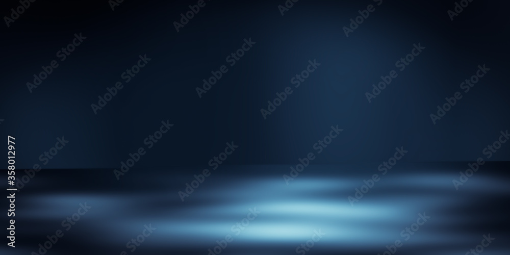perspective floor backdrop blue room studio with light blue gradient ...