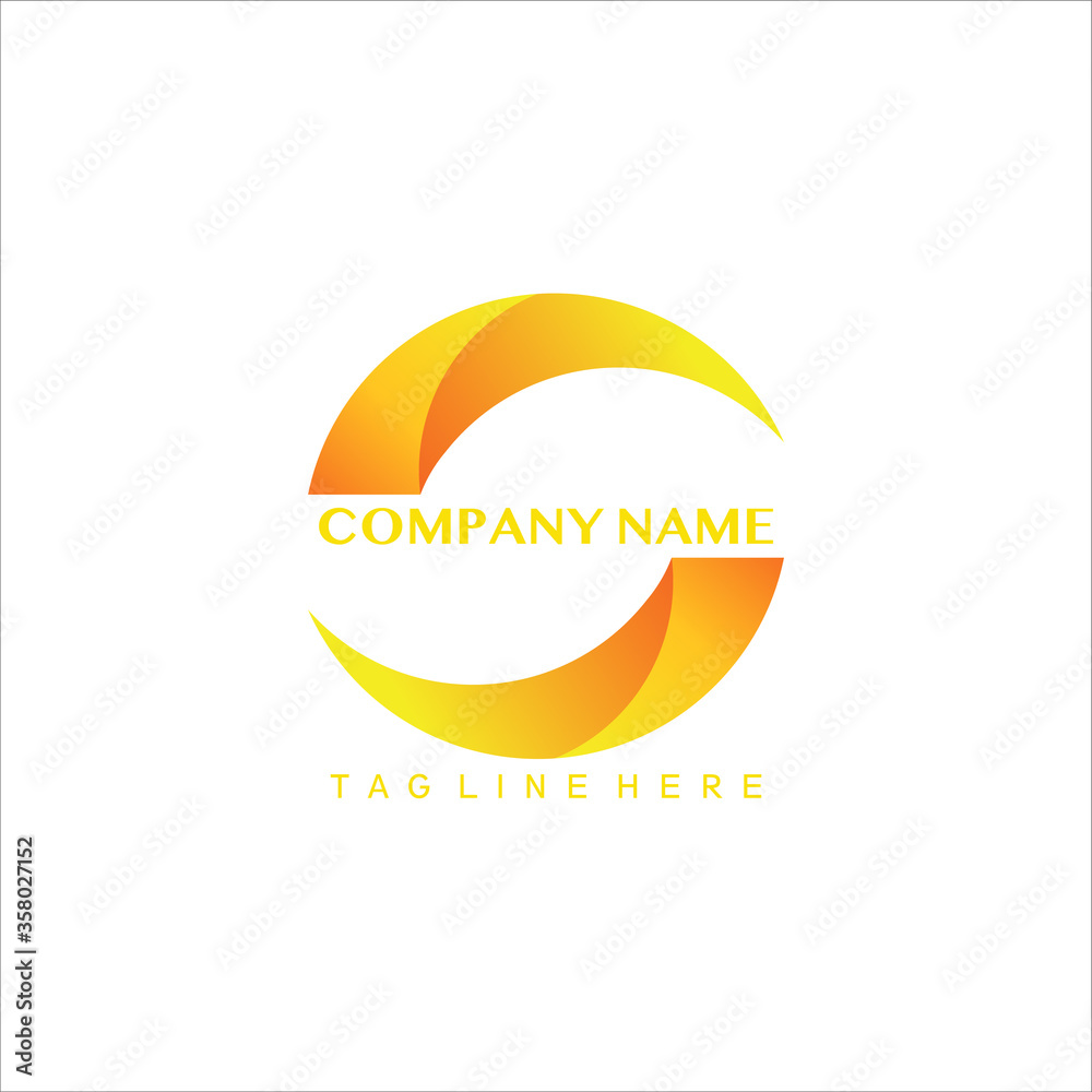 Semi circle logo design template Stock Vector | Adobe Stock