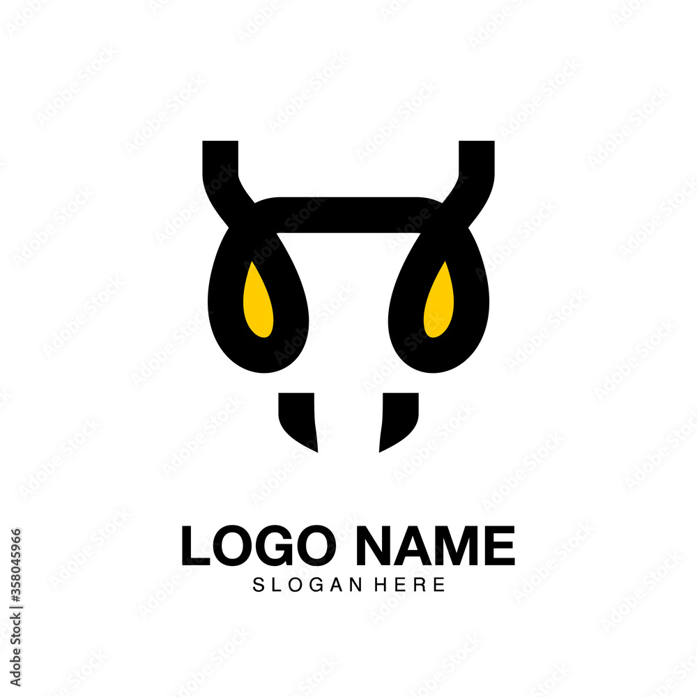 Angry Bee logo icon and symbol design inspiration vector illustration ...