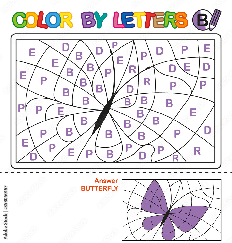 ABC Coloring Book for children. Color by letters. Learning the capital ...