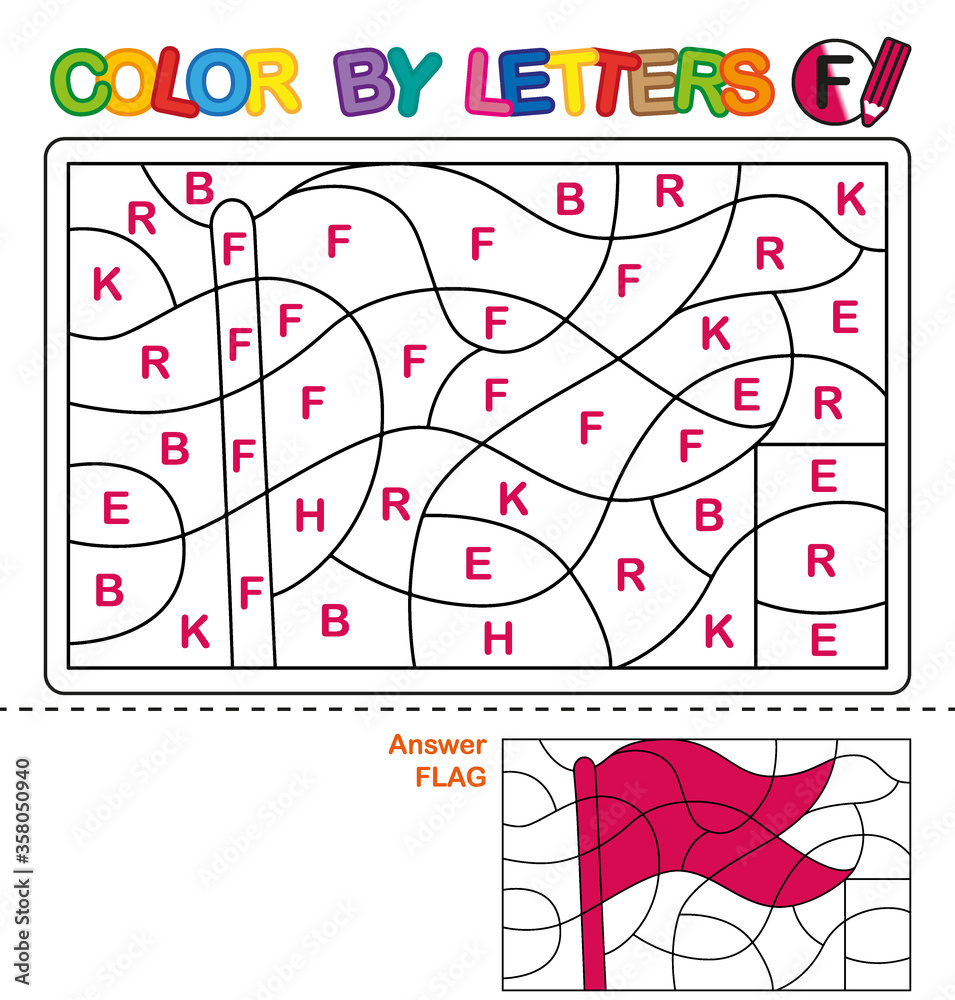 ABC Coloring Book for children. Color by letters. Learning the capital ...