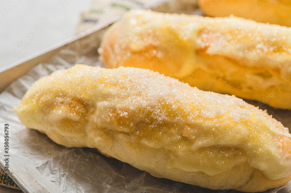 Buttery, Sweet and Milky- Cheese Rolls -Filipino Bread Snack-Close up ...