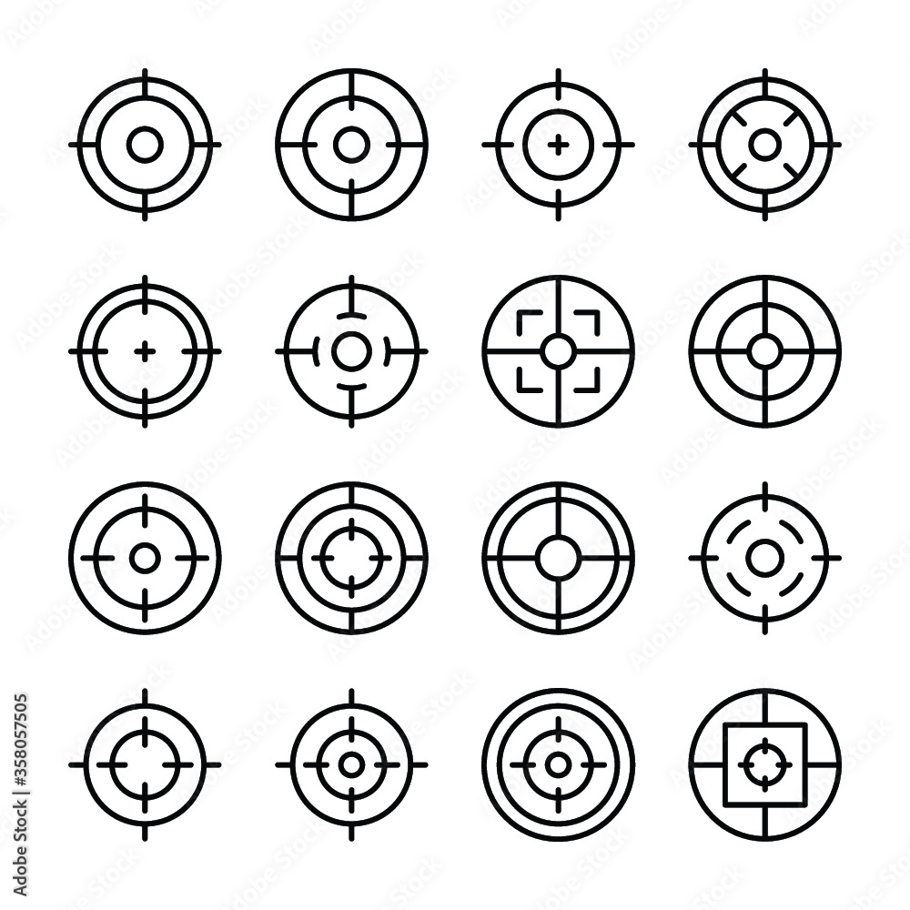 Vetor de Crosshair, Sniper Sight, Telescope Sight, Target Aiming ...