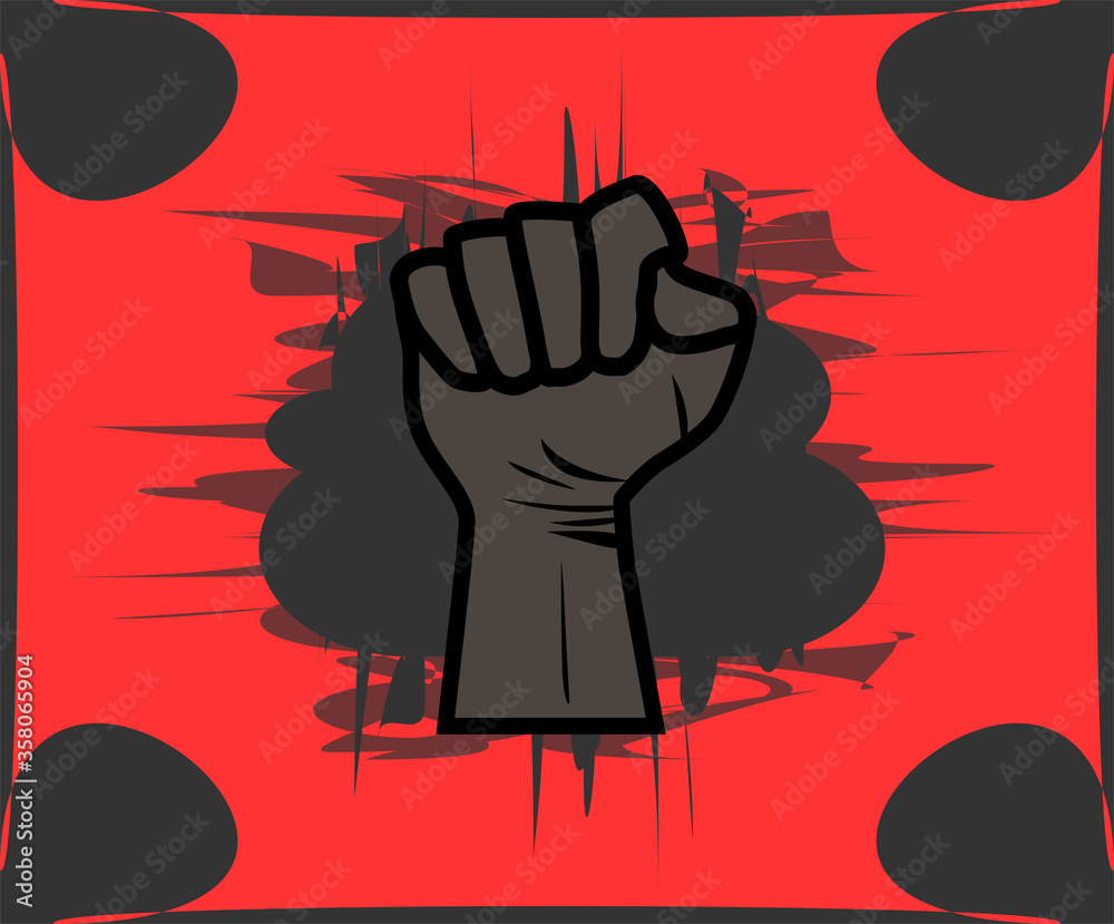 Black lives matter. Hand symbol for all black lives matter protest in ...