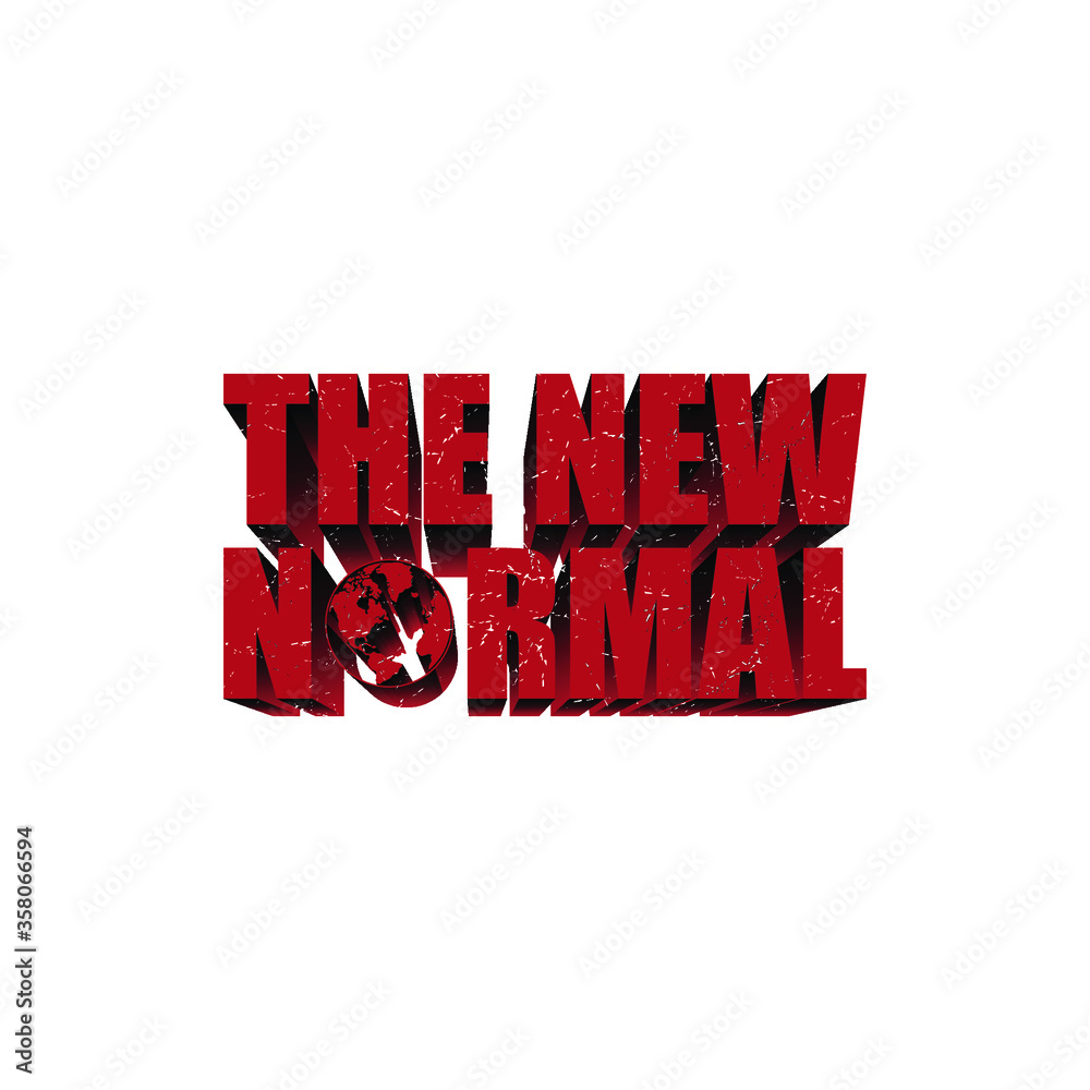 New normal logo background design vector. covid-19 background. vector ...