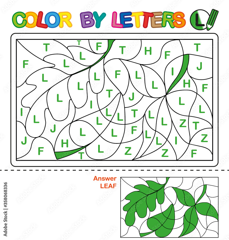 ABC Coloring Book for children. Color by letters. Learning the capital ...
