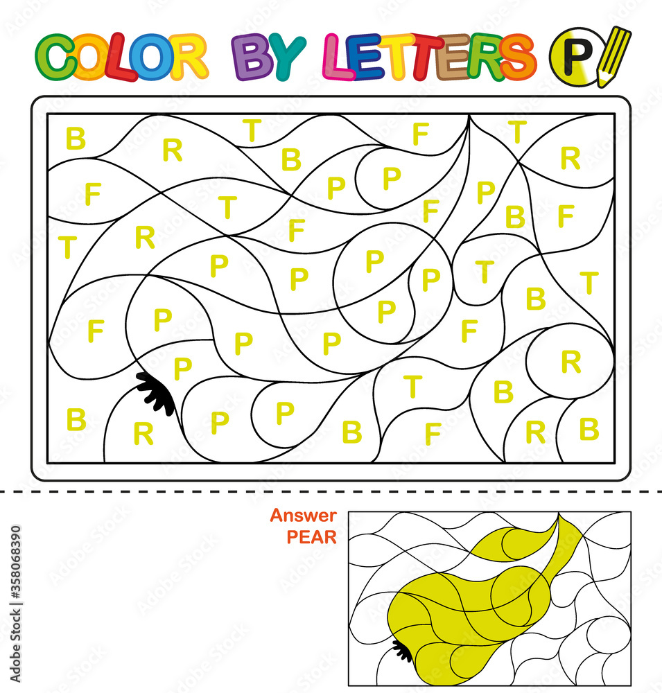 ABC Coloring Book for children. Color by letters. Learning the capital ...